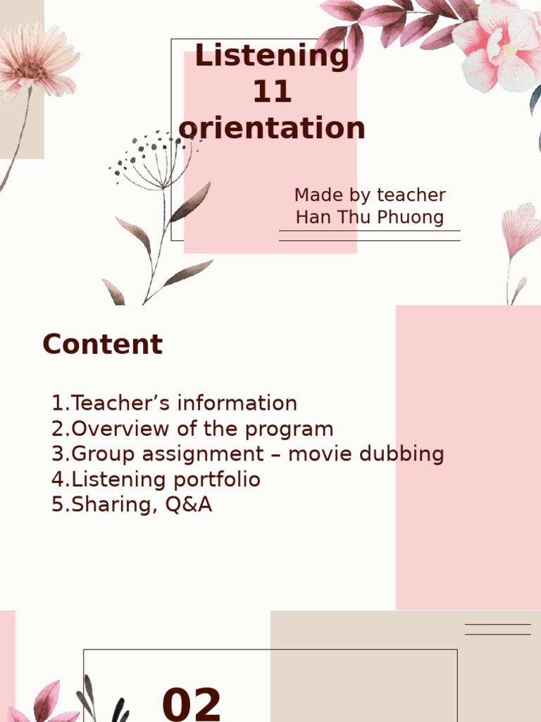 K55 SS Ver Listening Orientation G11 1st Term | PDF