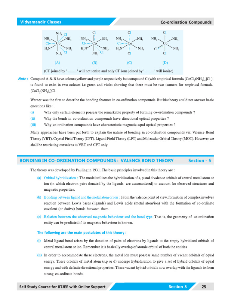 Coordination Compounds Section 5 PDF | PDF