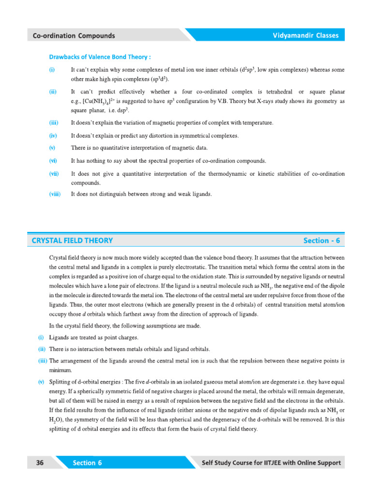 Coordination Compounds-Section-6.pdf | PDF
