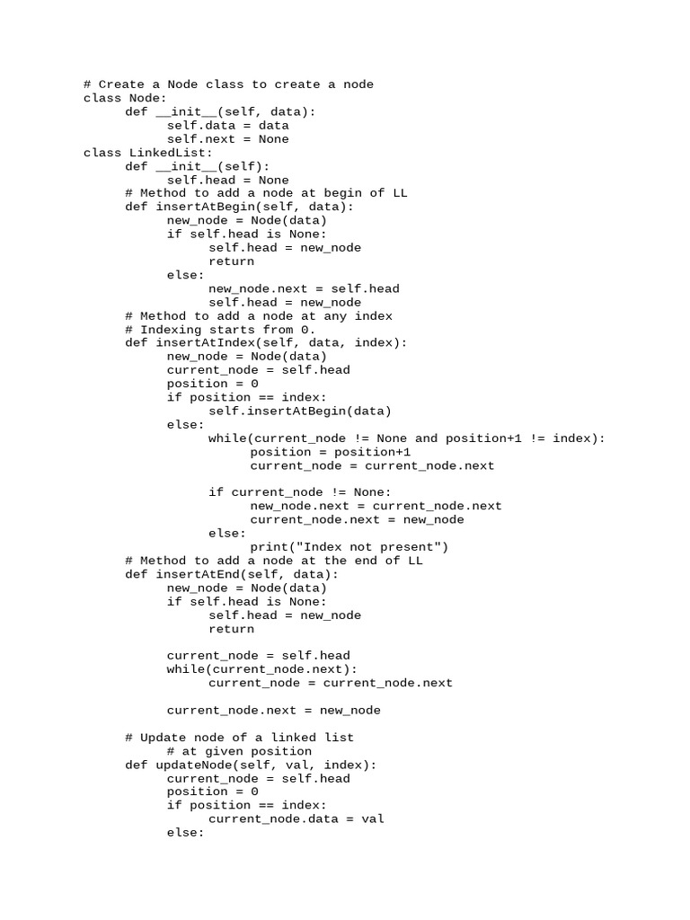 Singly Linked List | PDF