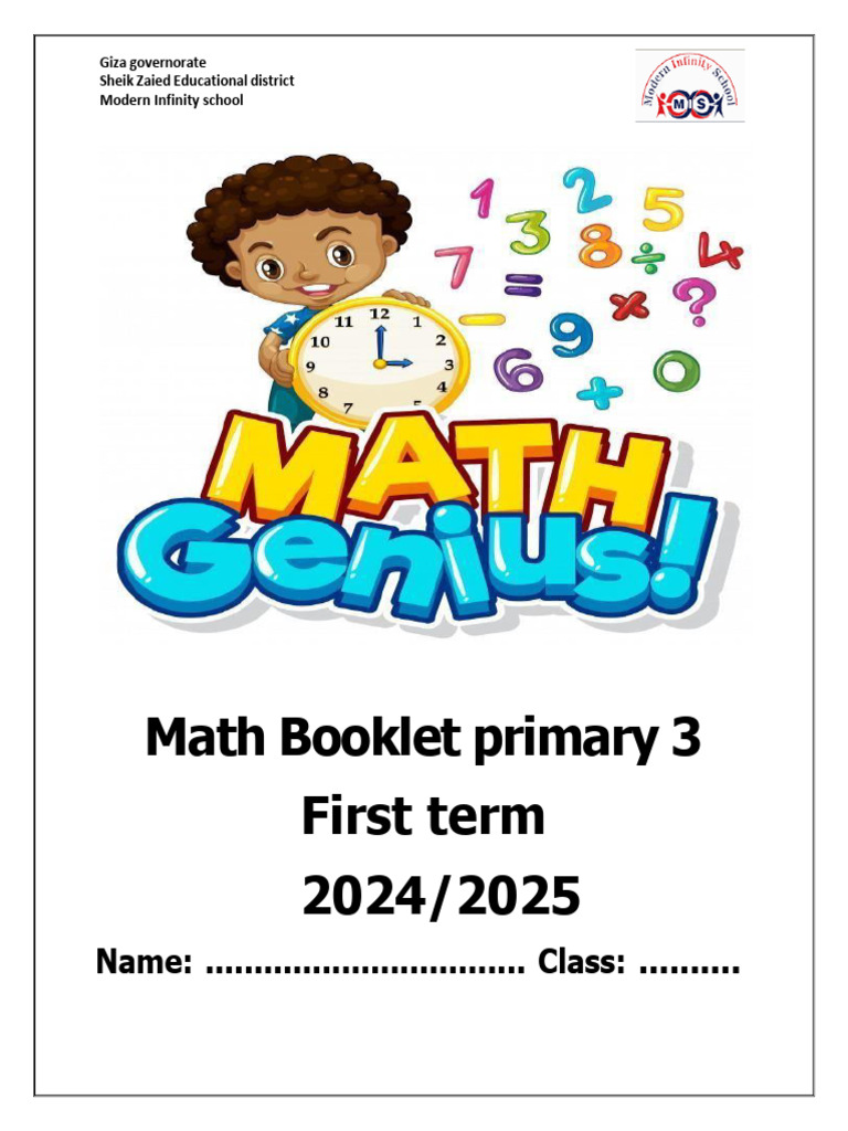 Prim 3 Booklet 1st Term 2025 (1) Model Answer | PDF
