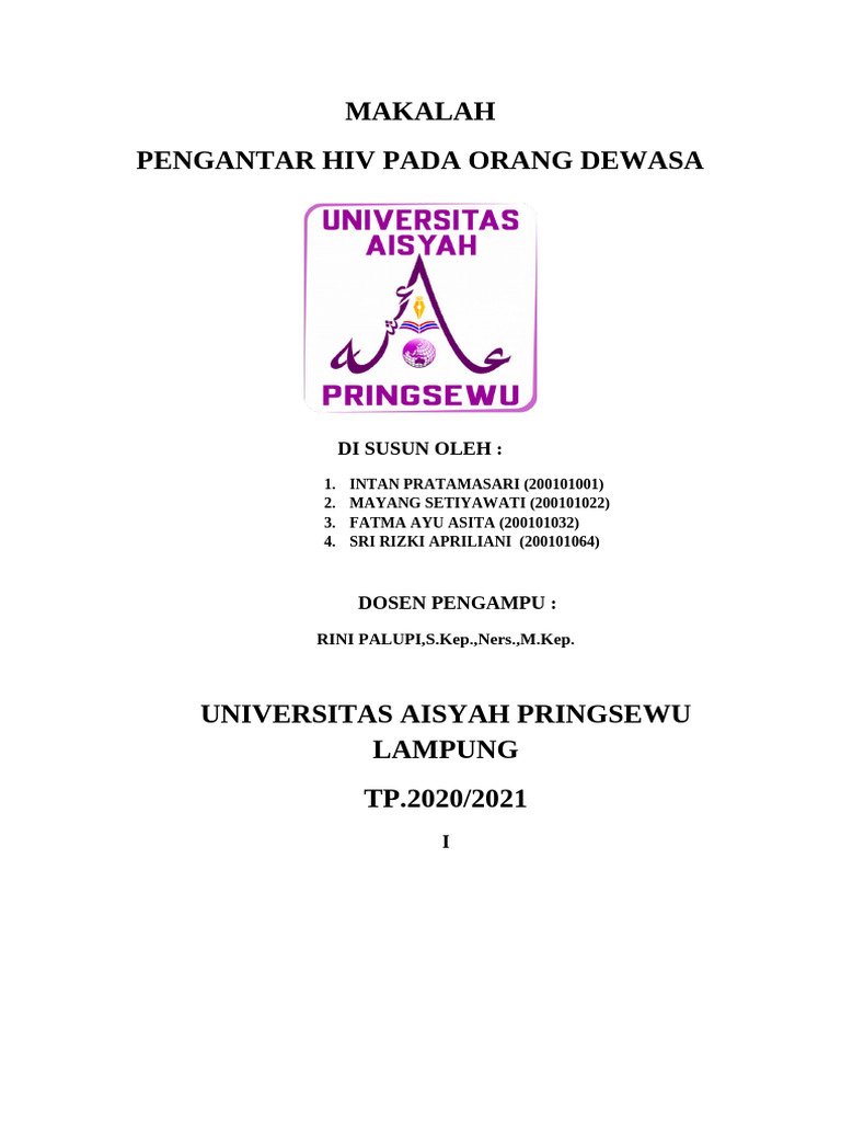 Makalah Hiv Kelompok 1 | PDF
