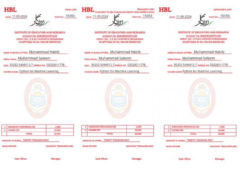Challan Form - The Ultimate Guide To Information Technology | PDF