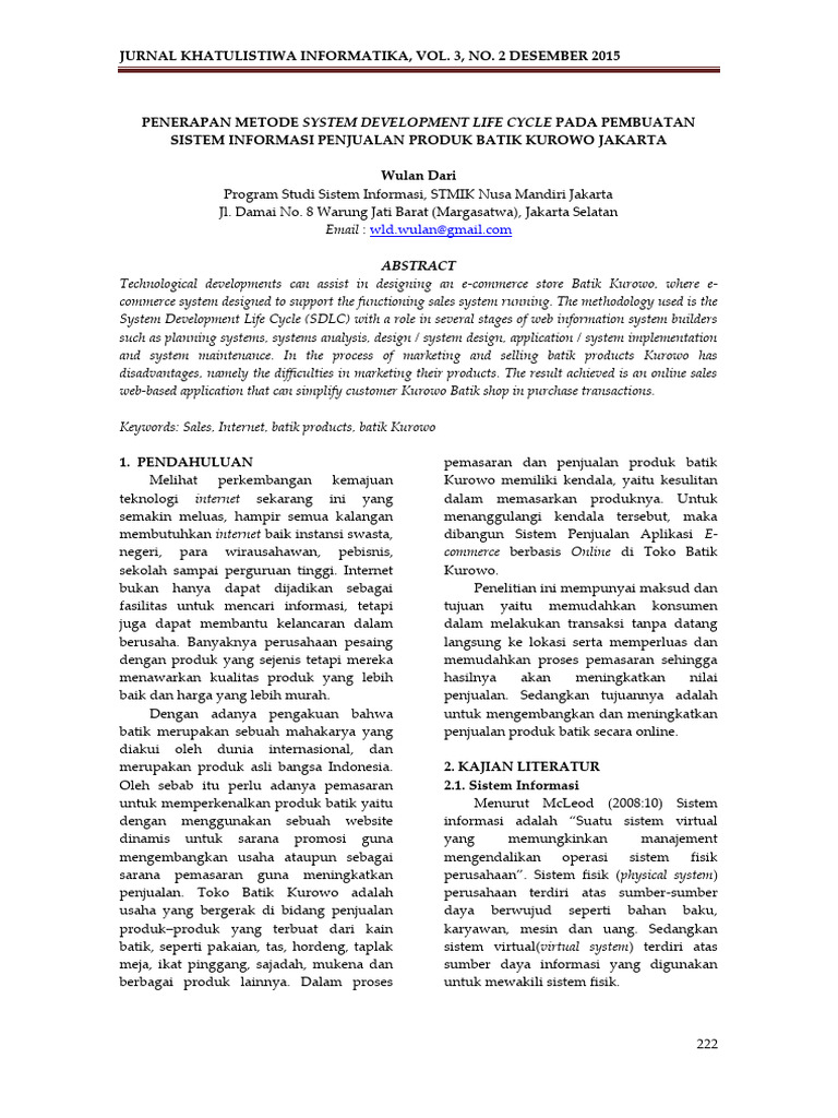 Tahapan SDLC 2 | PDF