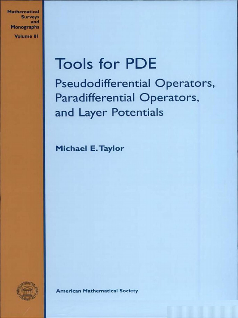 Tools For PDE: Pseudodifferential Operators, Paradifferential Operators | PDF