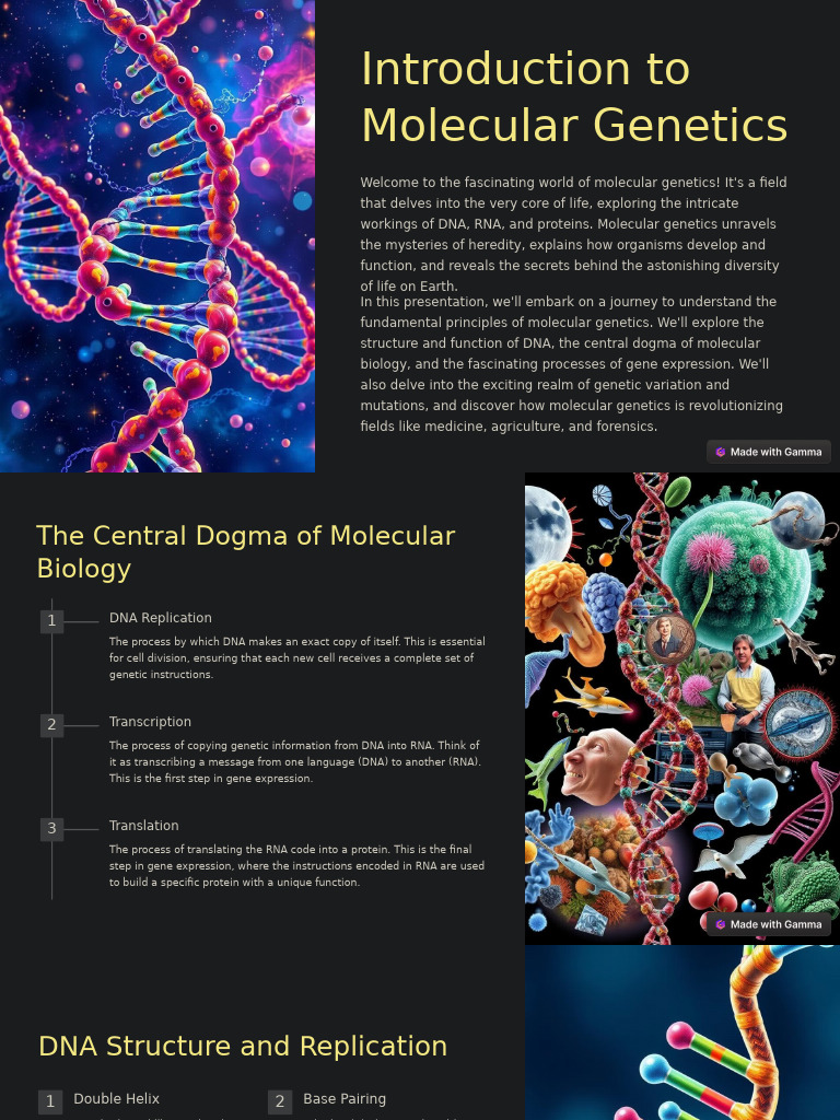 Introduction To Molecular Genetics | PDF