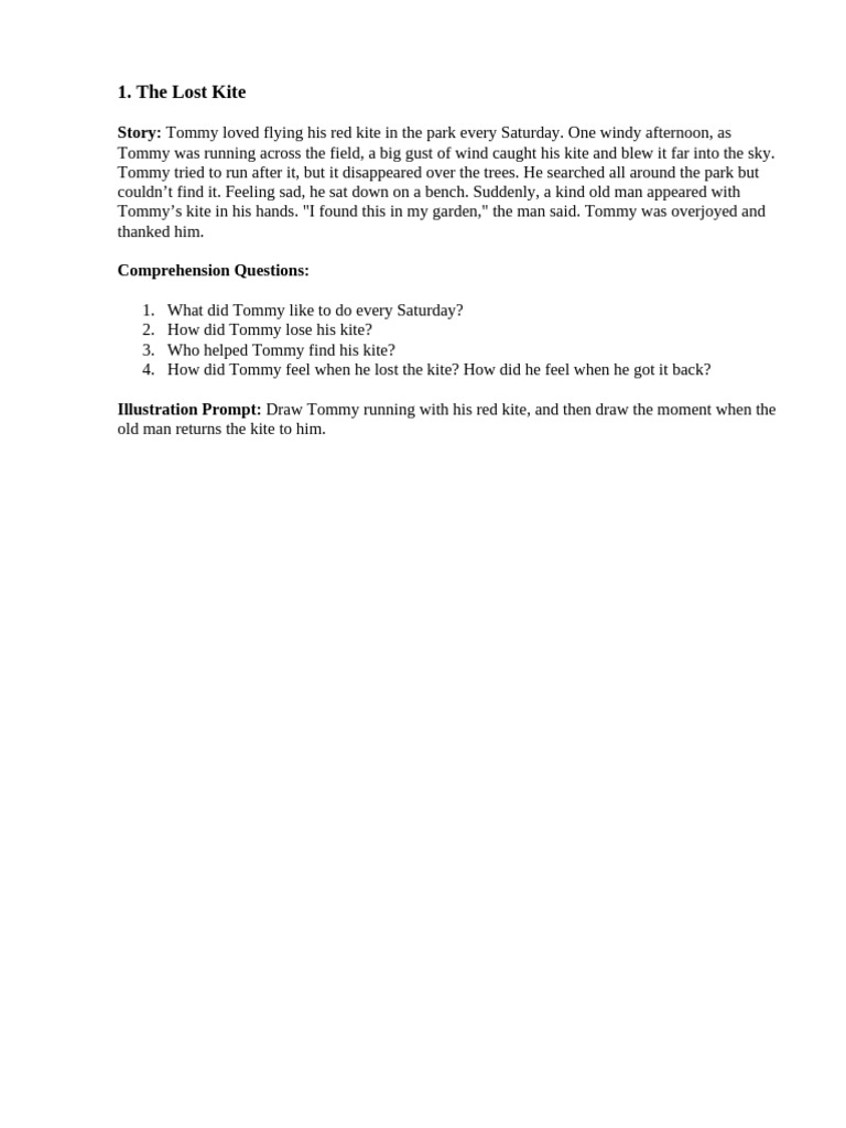 The Lost Kite: Story | PDF