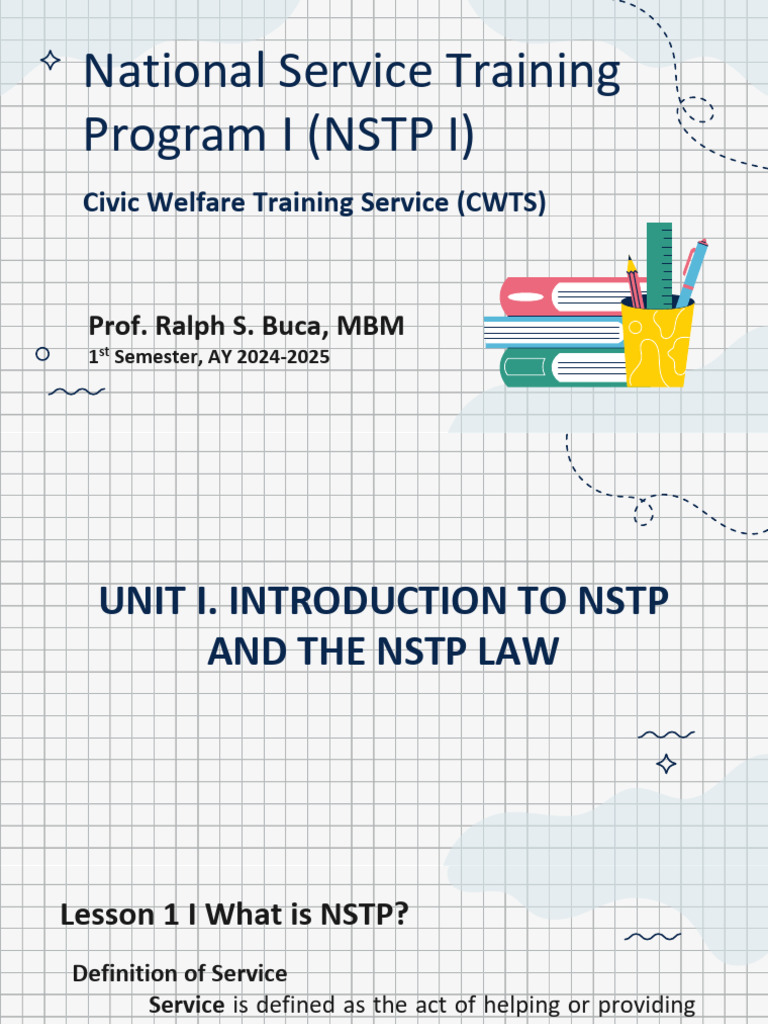 NSTP 1 CWTS 1 Unit 1 Unit 2 | PDF