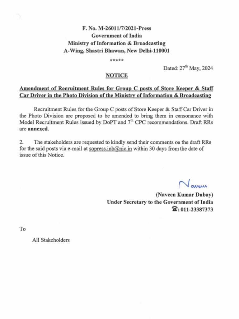 (Nowew: Dated: 27" May, 2024 Notice | PDF