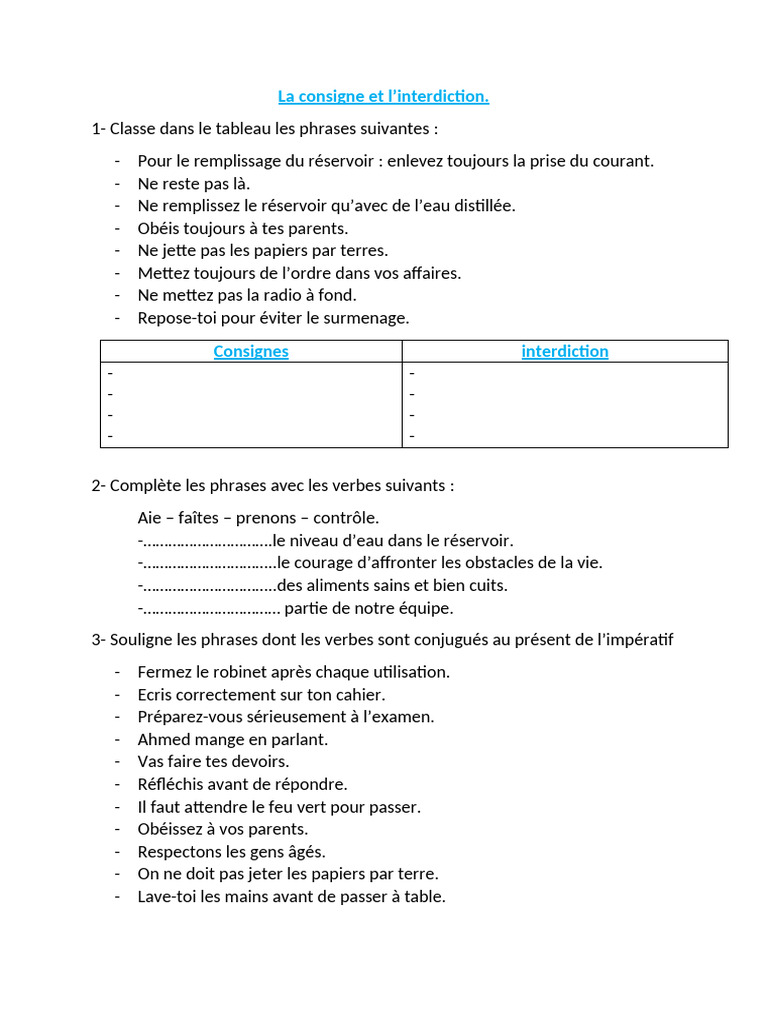 La Consigne Et L | PDF