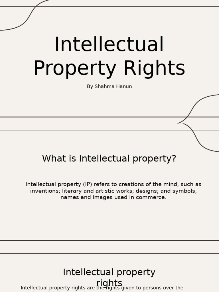 Intellectual Property Rights | PDF