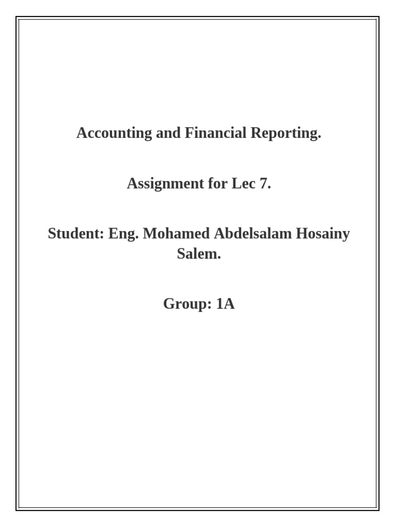 Lec 7 .. Assignment. | PDF