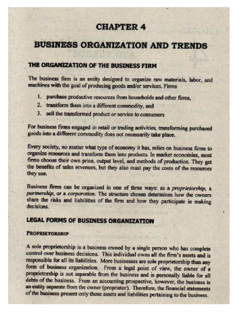 Topic 5. Business Organization and Trends | PDF