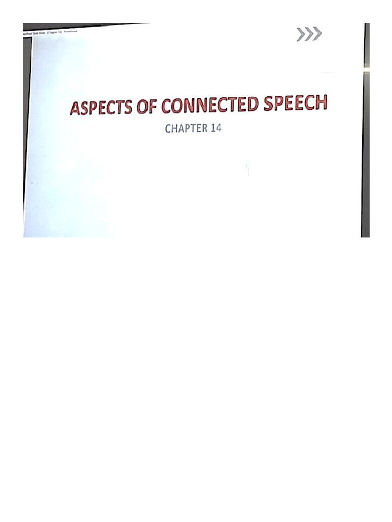 14 - Aspects of Connected Speech | PDF