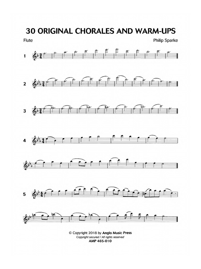 30 ORIGINAL CHORALES AND WARM UPS - PHILIP SPARKE | PDF