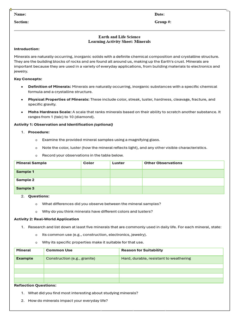 Els Las-Minerals | PDF