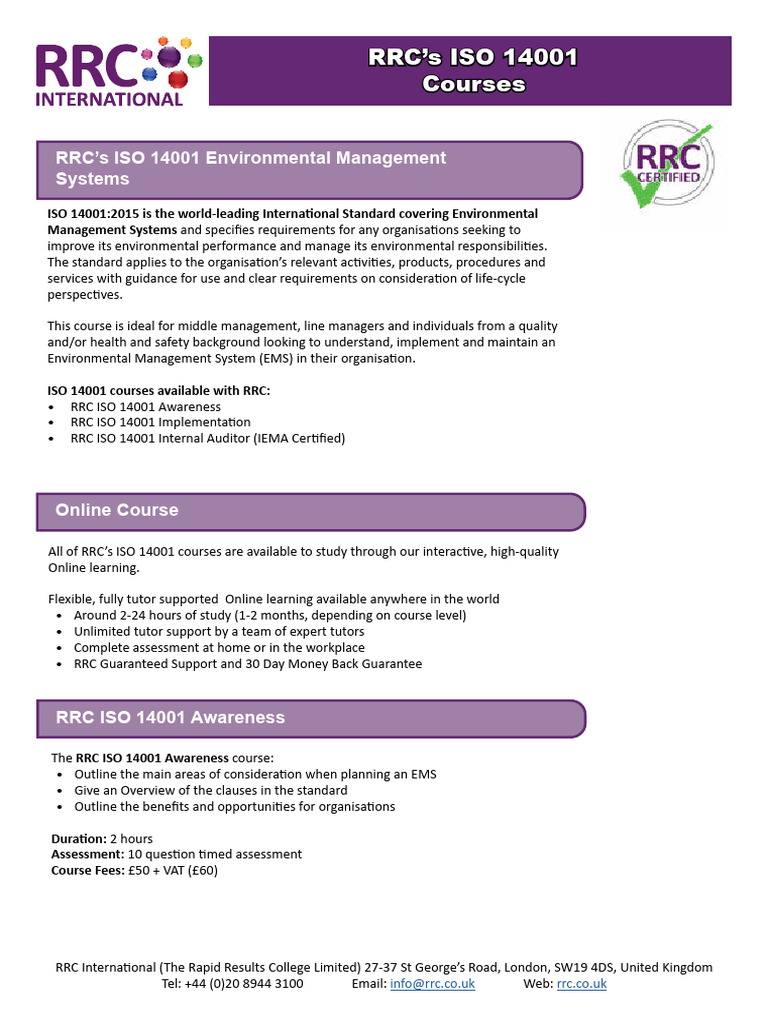 Rrcuk - RRC Iso 14001 v24 | PDF