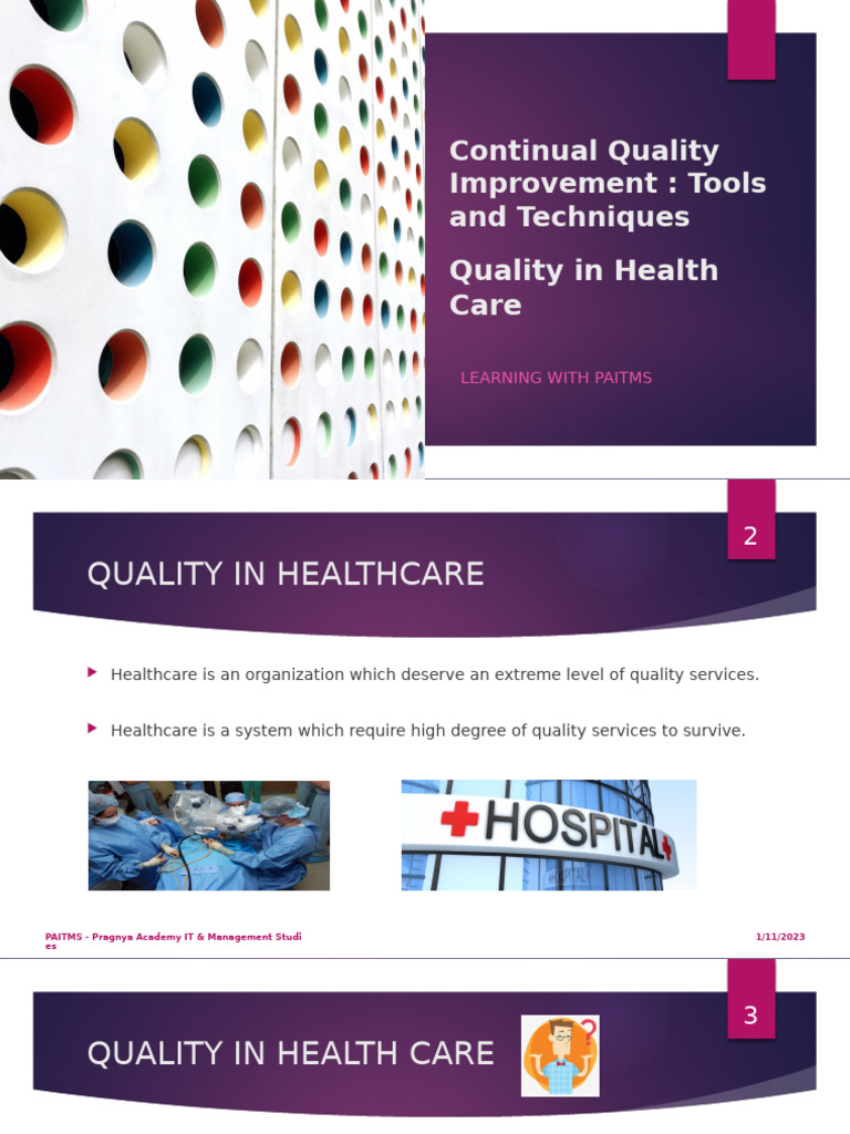 CQI - Quality in Healthcare | PDF