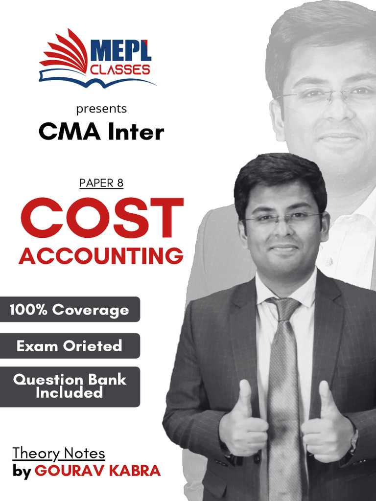 CMA Inter Cost Accounting Theory Notes | PDF | Cost Accounting | Piece Work