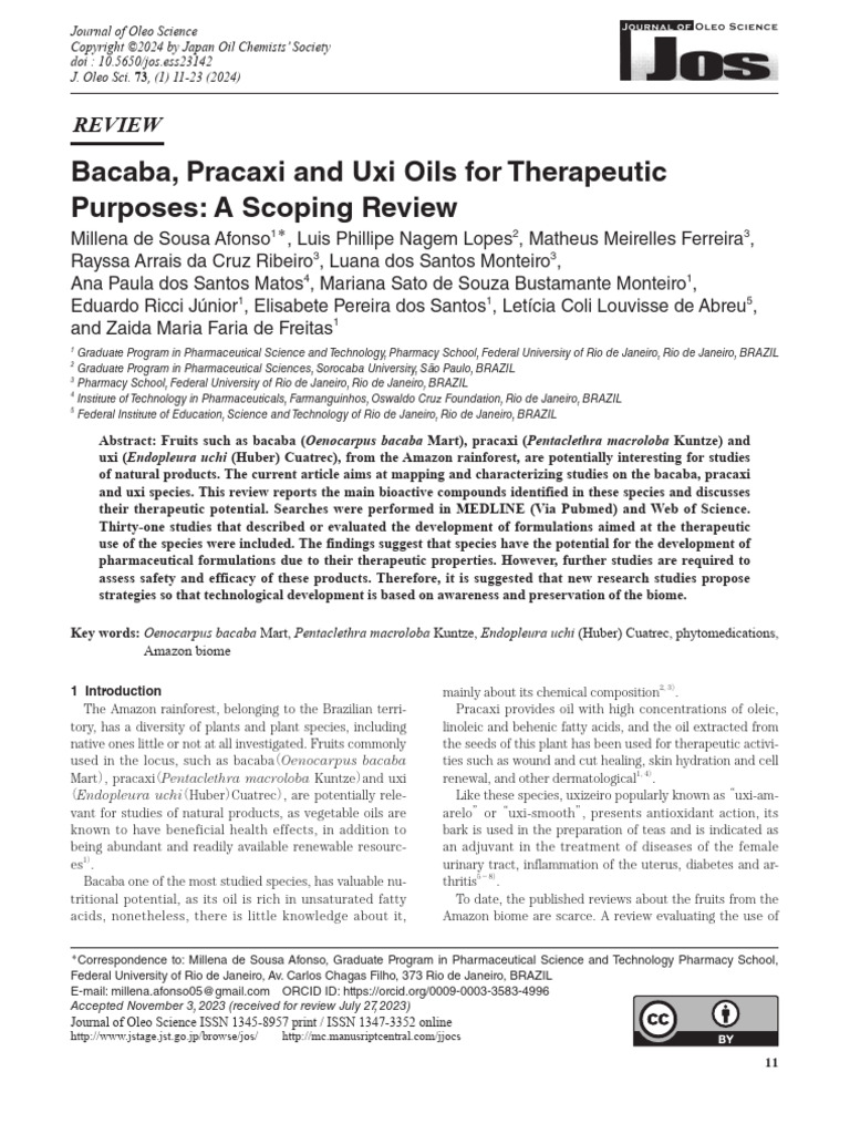 Behenic Acid in Pracaxi Oil | PDF