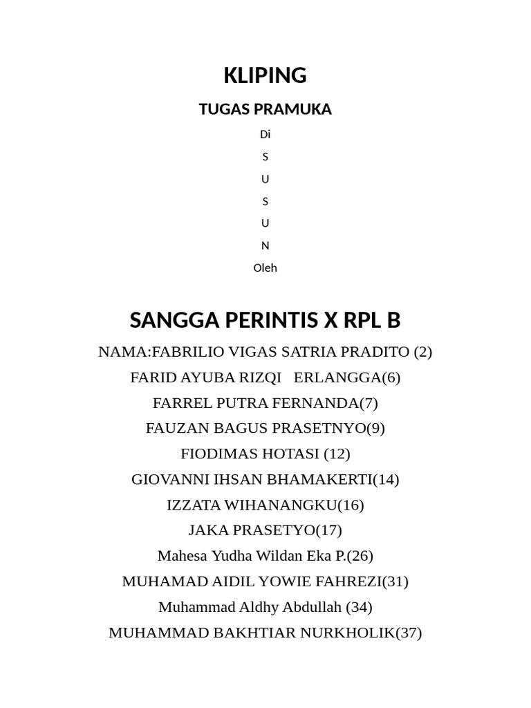 Awalan Kliping | PDF