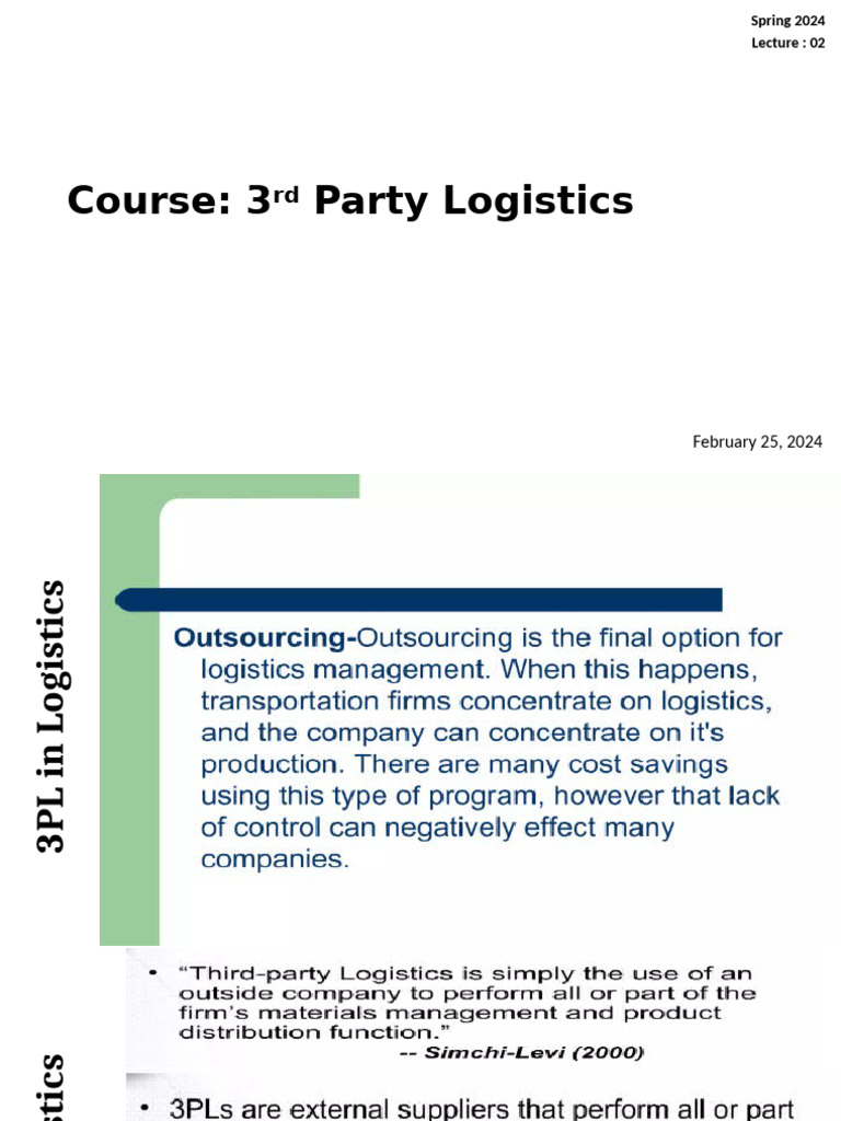 3PL Lecturer # 02 25-02-2024 | PDF