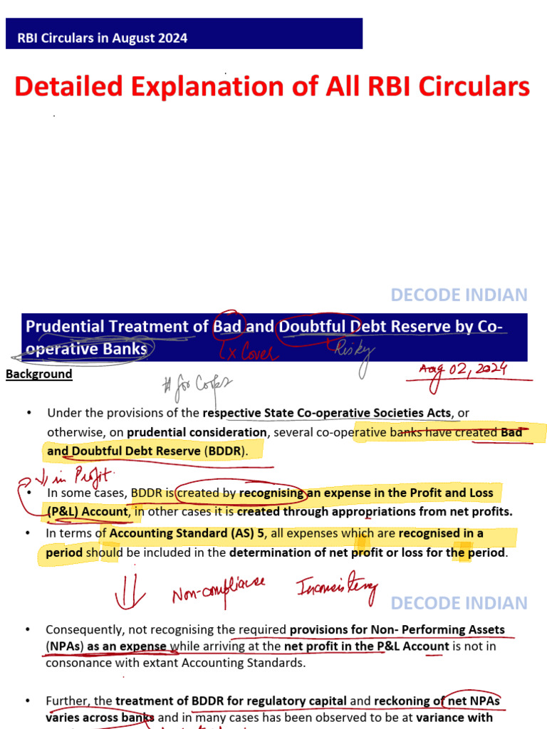 RBI Circulars August 2024 PDF | PDF