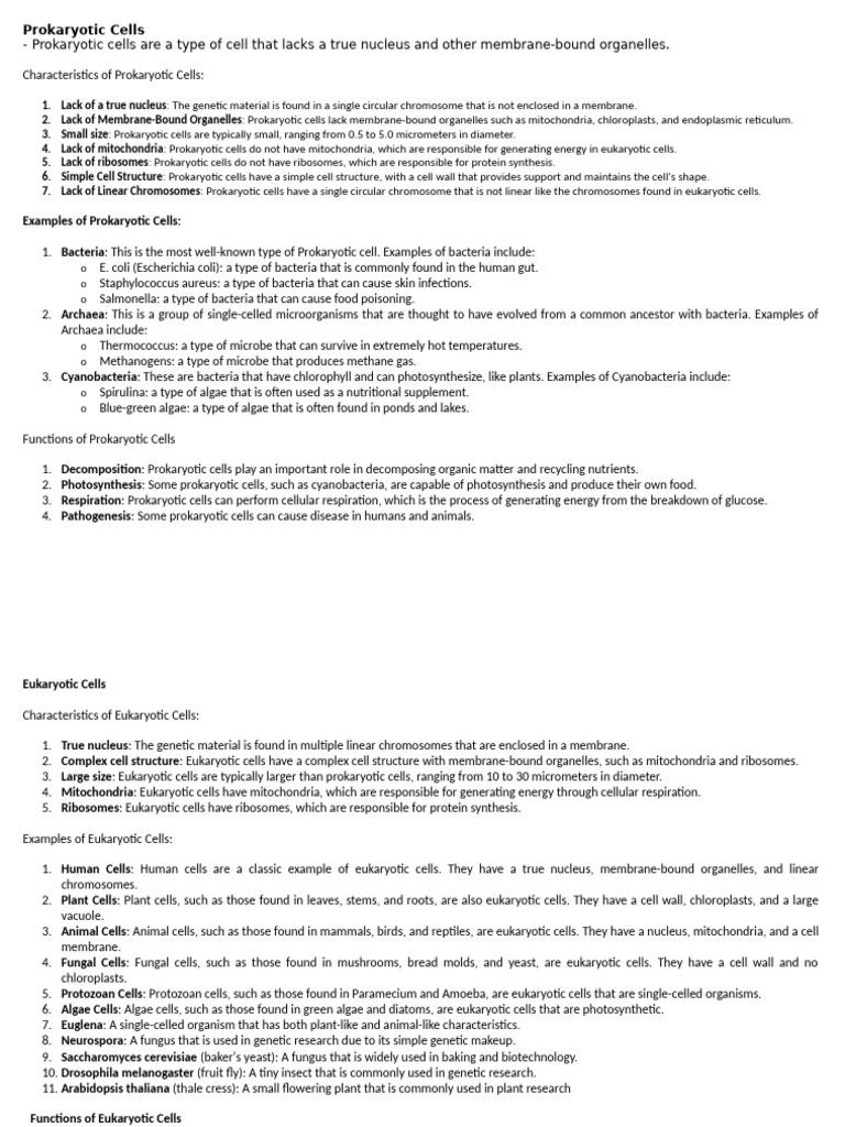 Prokaryotic-Cells-vs-Eukaryotic-Cells-Lesson | PDF