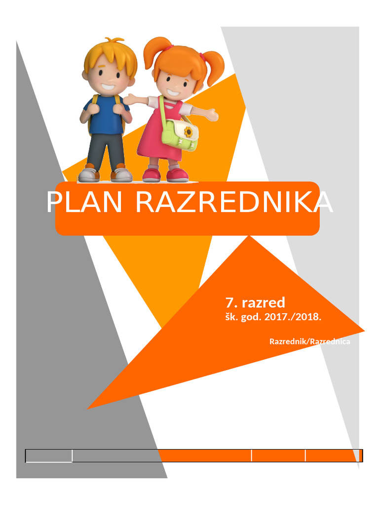 SK PLAN RAZREDNIKA Sedmi Razred | PDF