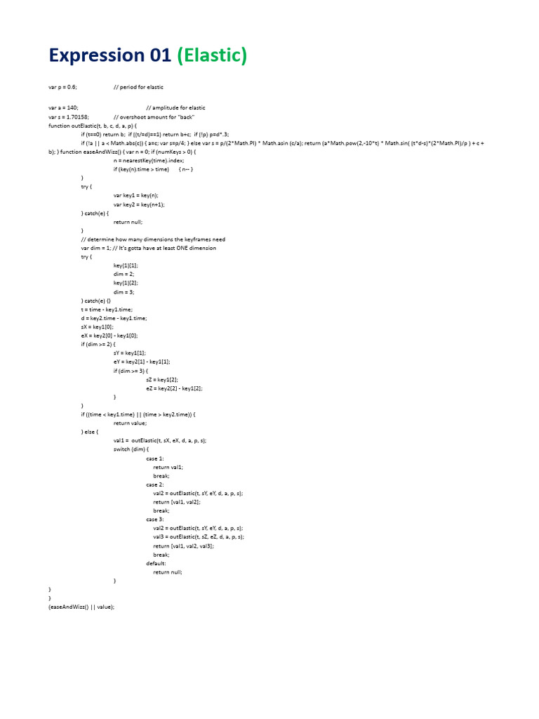 After Effects Expressions File | PDF
