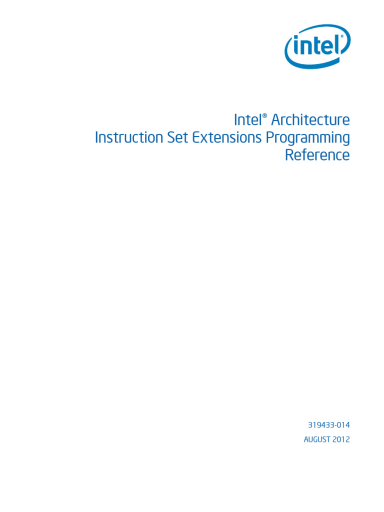 Intel - Advanced Vector Extensions (319433-014) | PDF