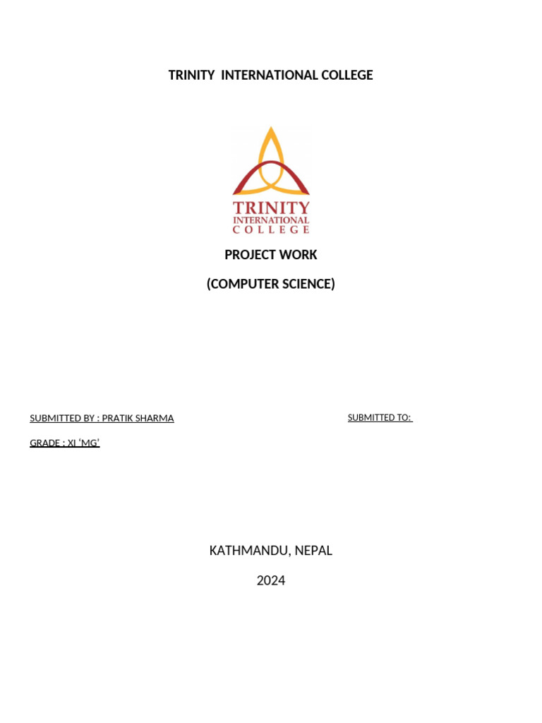 Trinity International College | PDF