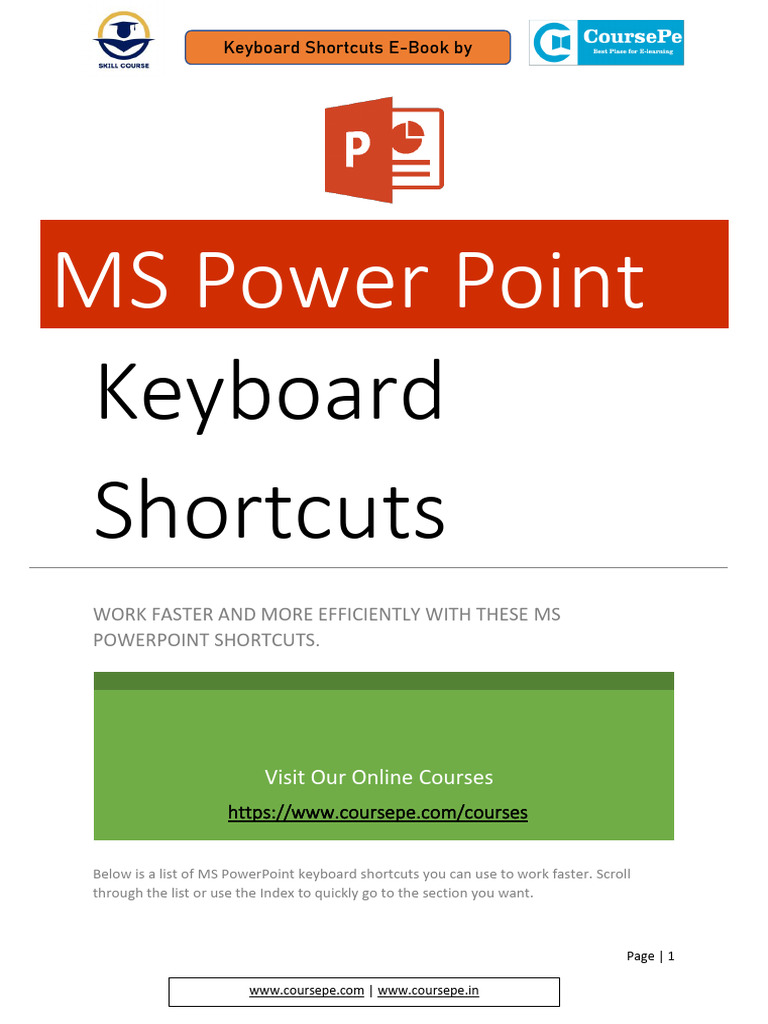 Microsoft PowerPoint Keyboard Shortcuts_15565644_2024_07_30_15_37 | PDF