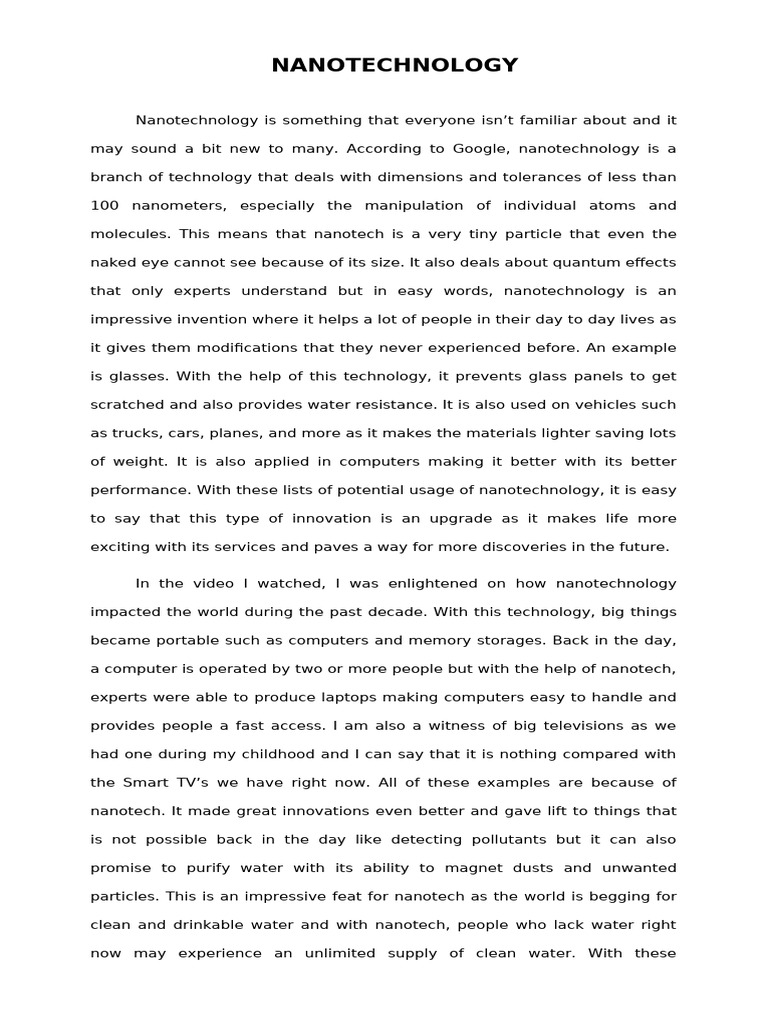 STS (Nanotechnology) | PDF