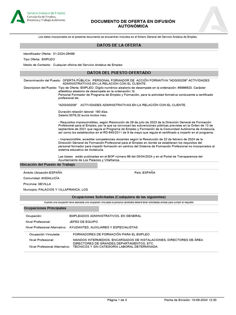 Documento Oferta | PDF