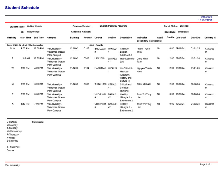 My Student Sched | PDF