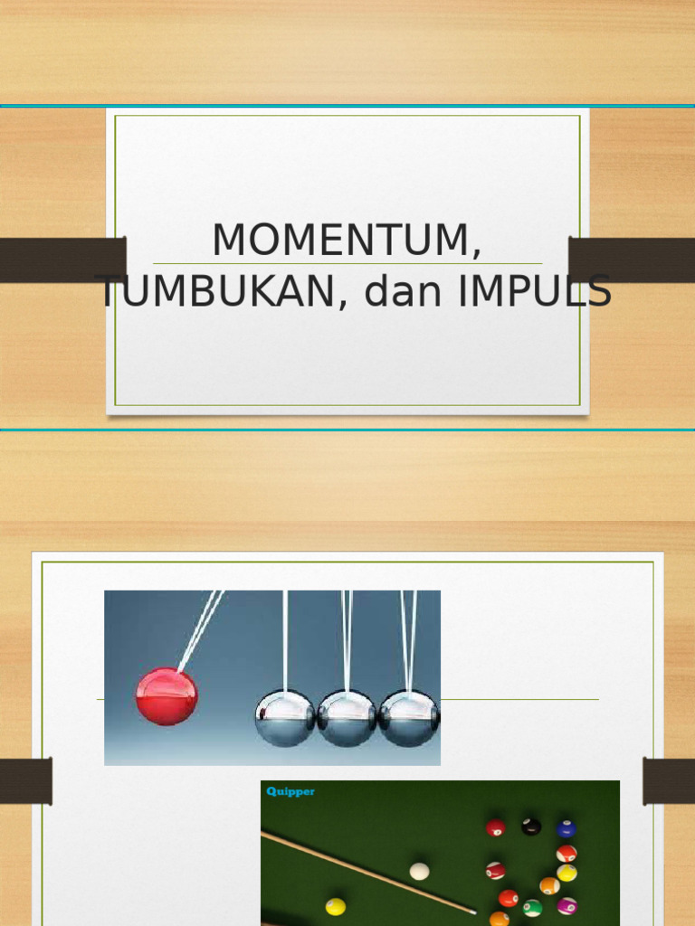 Momentum Dan Impuls | PDF