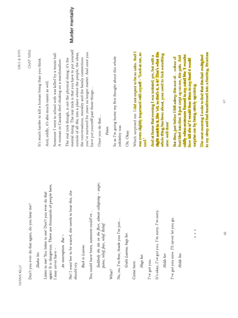 Girls and Boys Monologue 2 | PDF