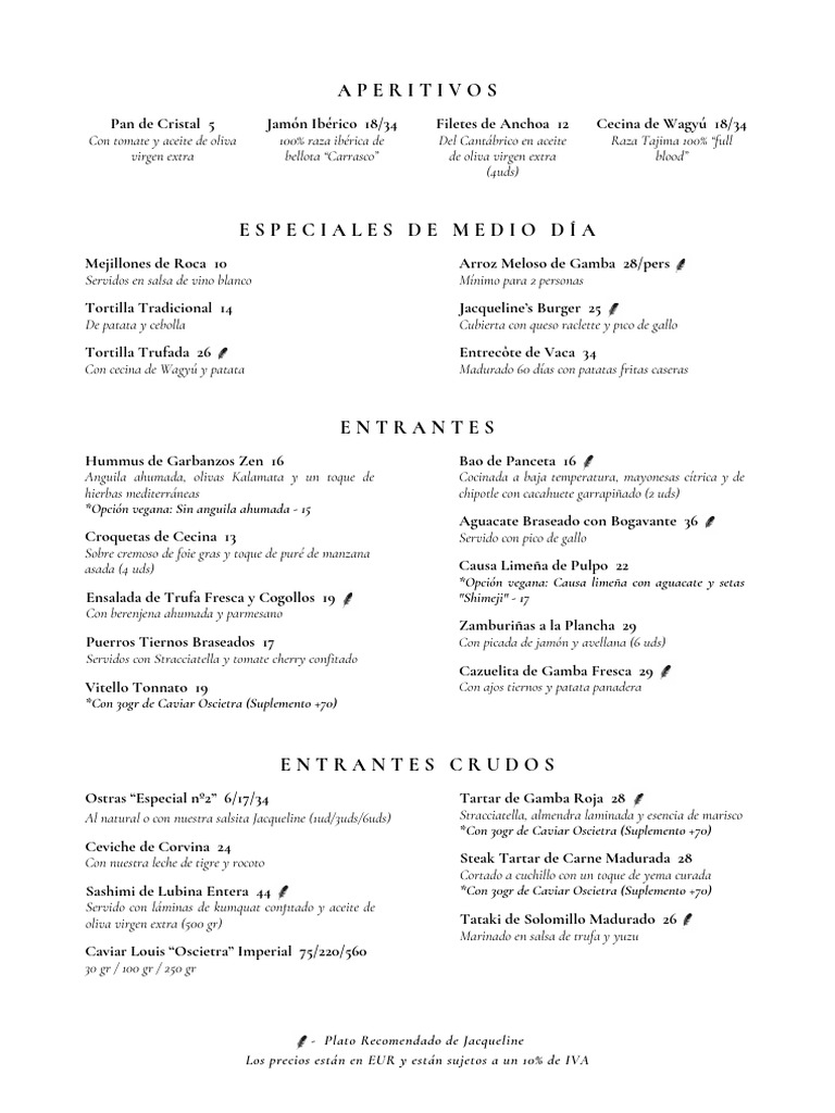 Carta Comida ES 28.08.24 | PDF