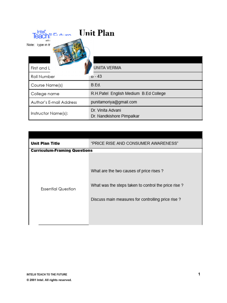 Punita UNIT PLAN (Recovered) | PDF | Prices | Business