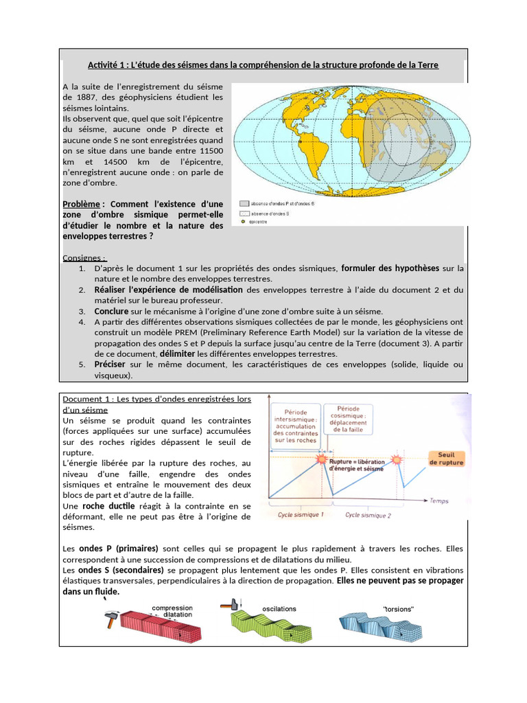 Activité 1 PREM 2023 | PDF