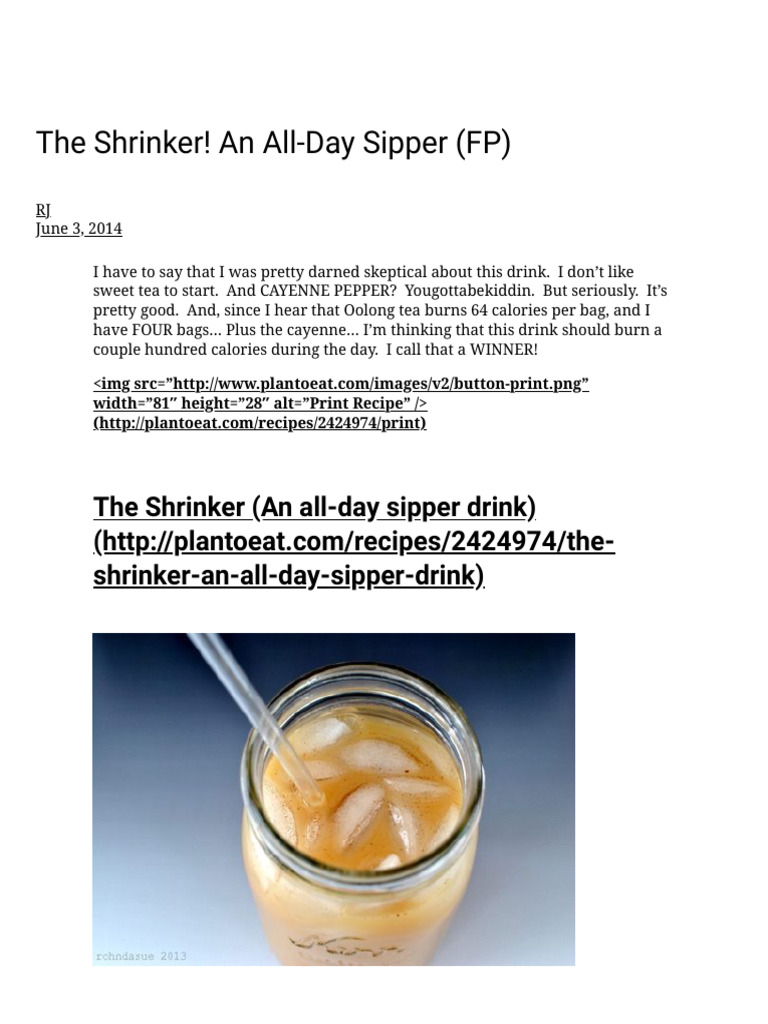The Shrinker! An All-Day Sipper (FP) - Victoria and Rachel Do THM | PDF