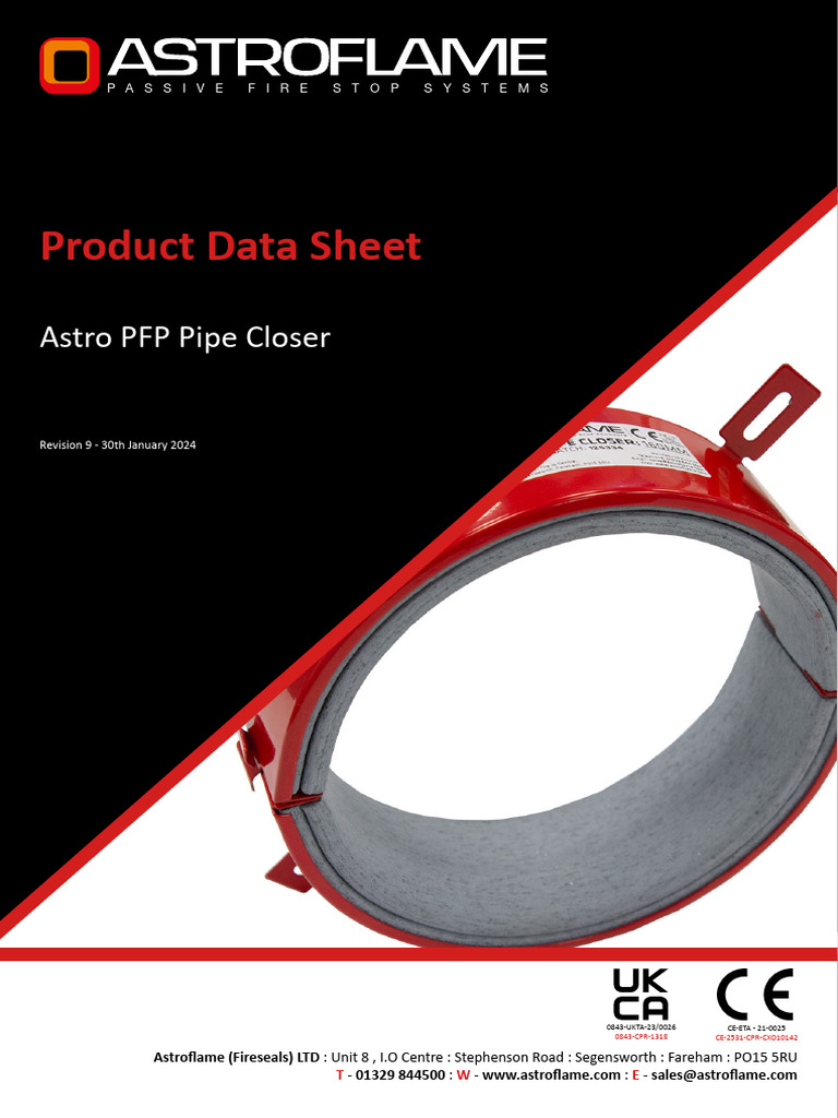 Astro PFP Pipe Closer PDS | PDF