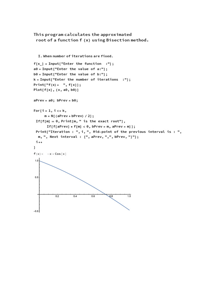 Bisection Method | PDF