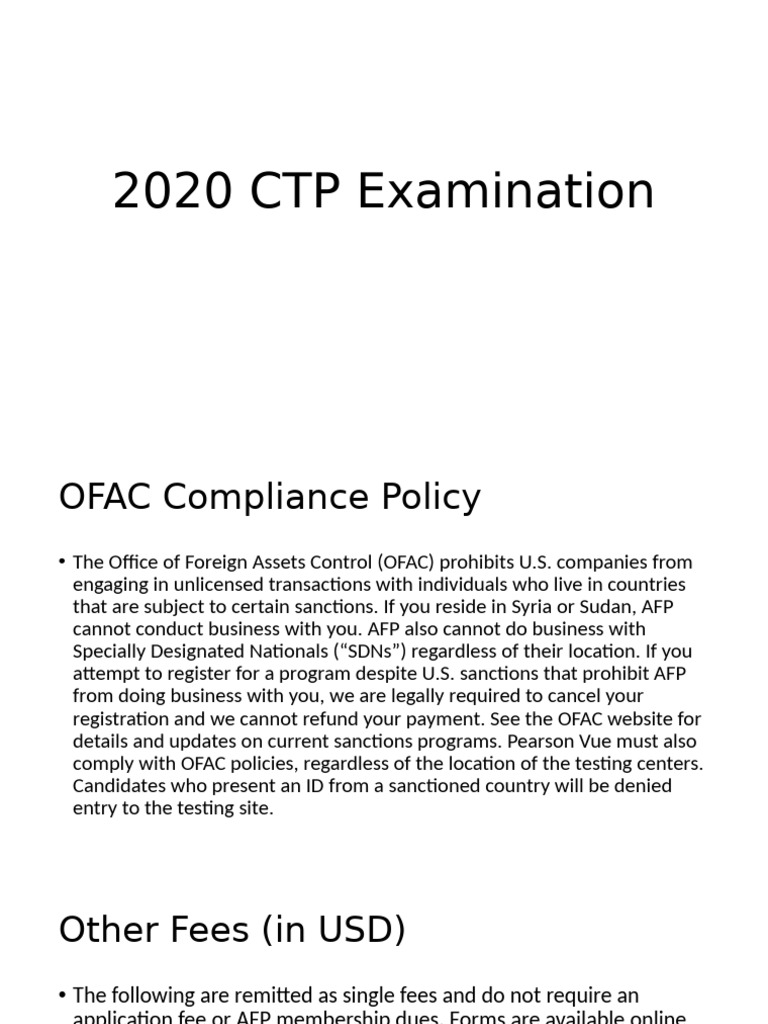 2020 CTP Examination | PDF