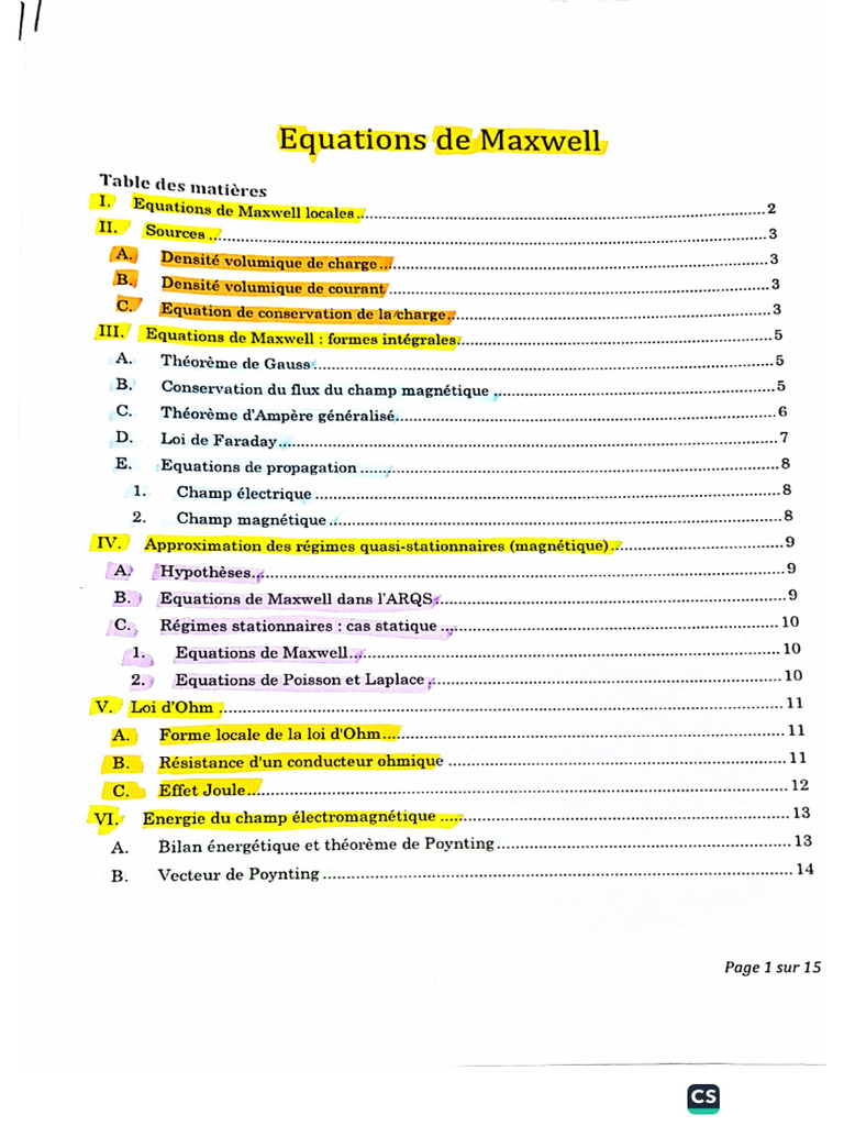 Cours Maxwell | PDF