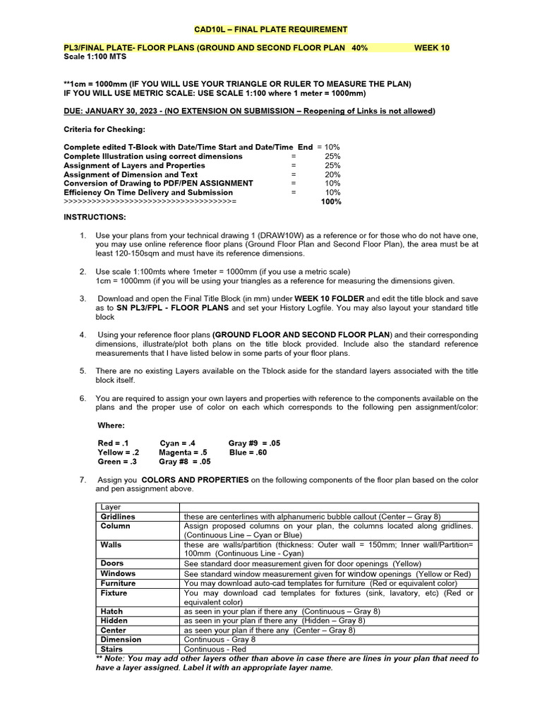 Pl3-Final Plate Instructions (Floor Plans) | PDF