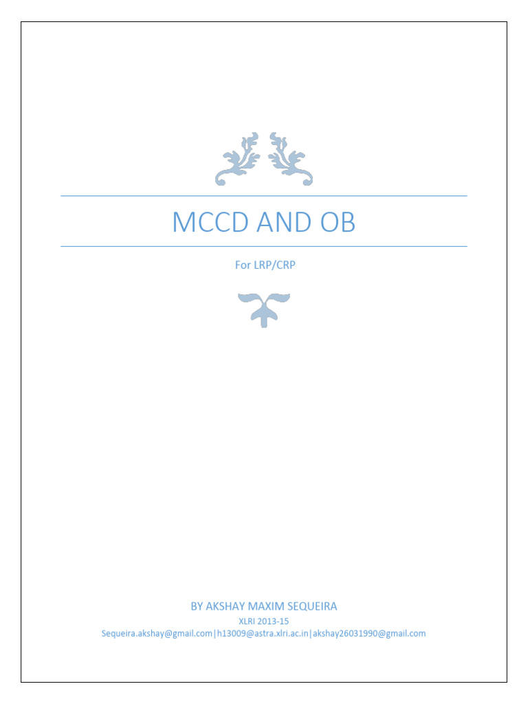 MCCD Course LRP Crp1920 | PDF