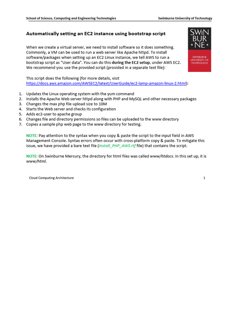 Auto Setup EC2 With Script | PDF