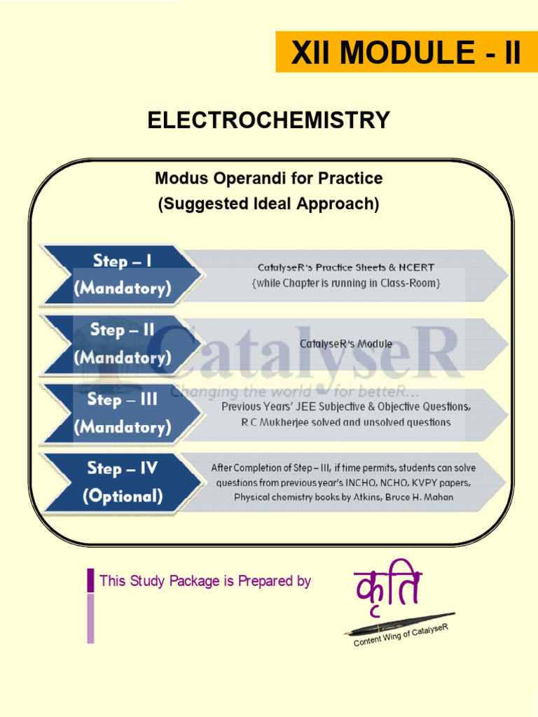 CHEMISTRY_ELECTROCHEMISTRY_COMPLETE MODULE | PDF